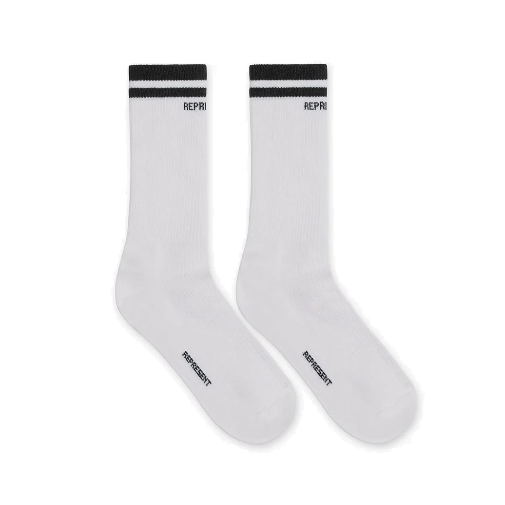 REPRESENT Represent Socks in White / Black