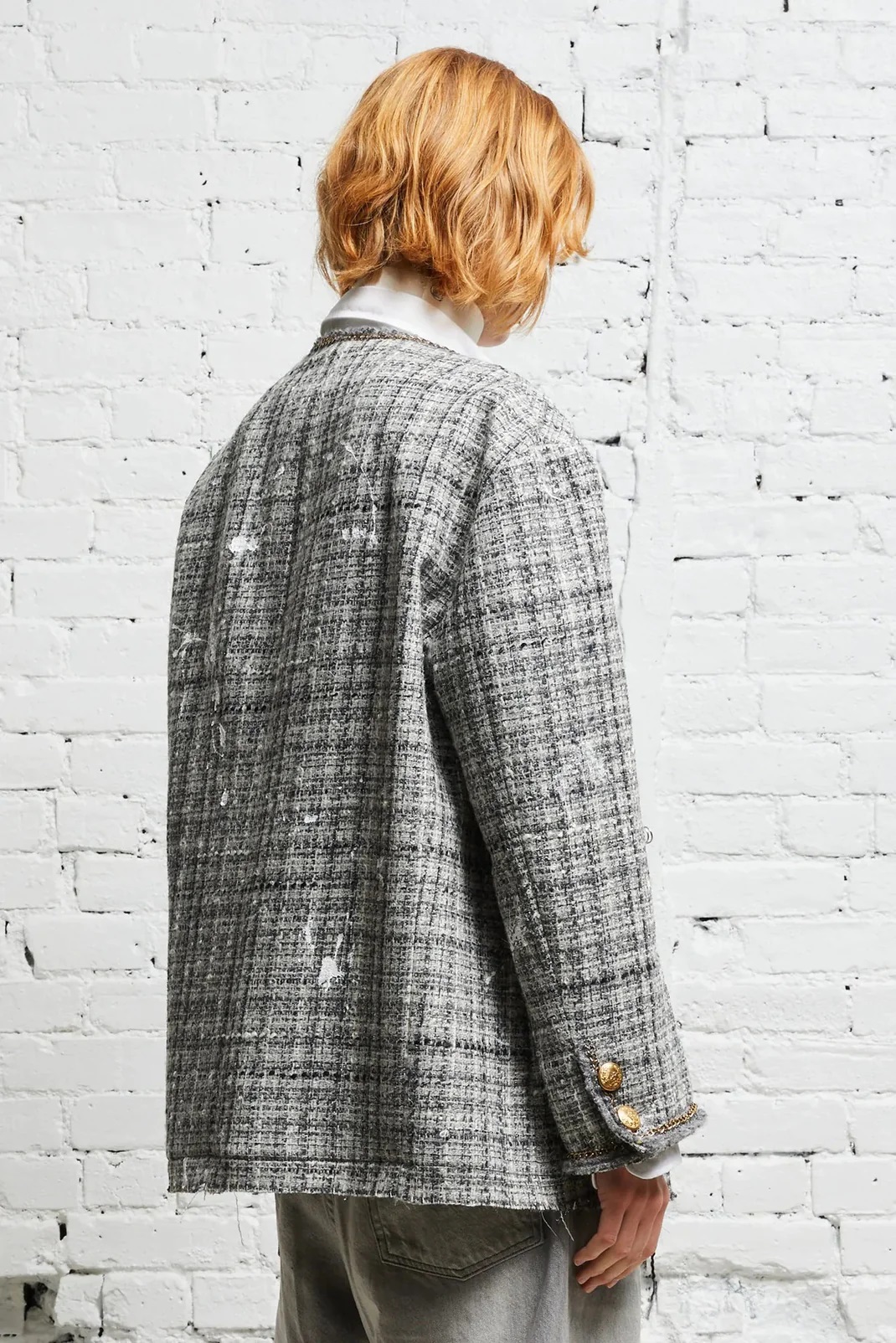 R13 Slouch Tweed Jacket Multicolor S