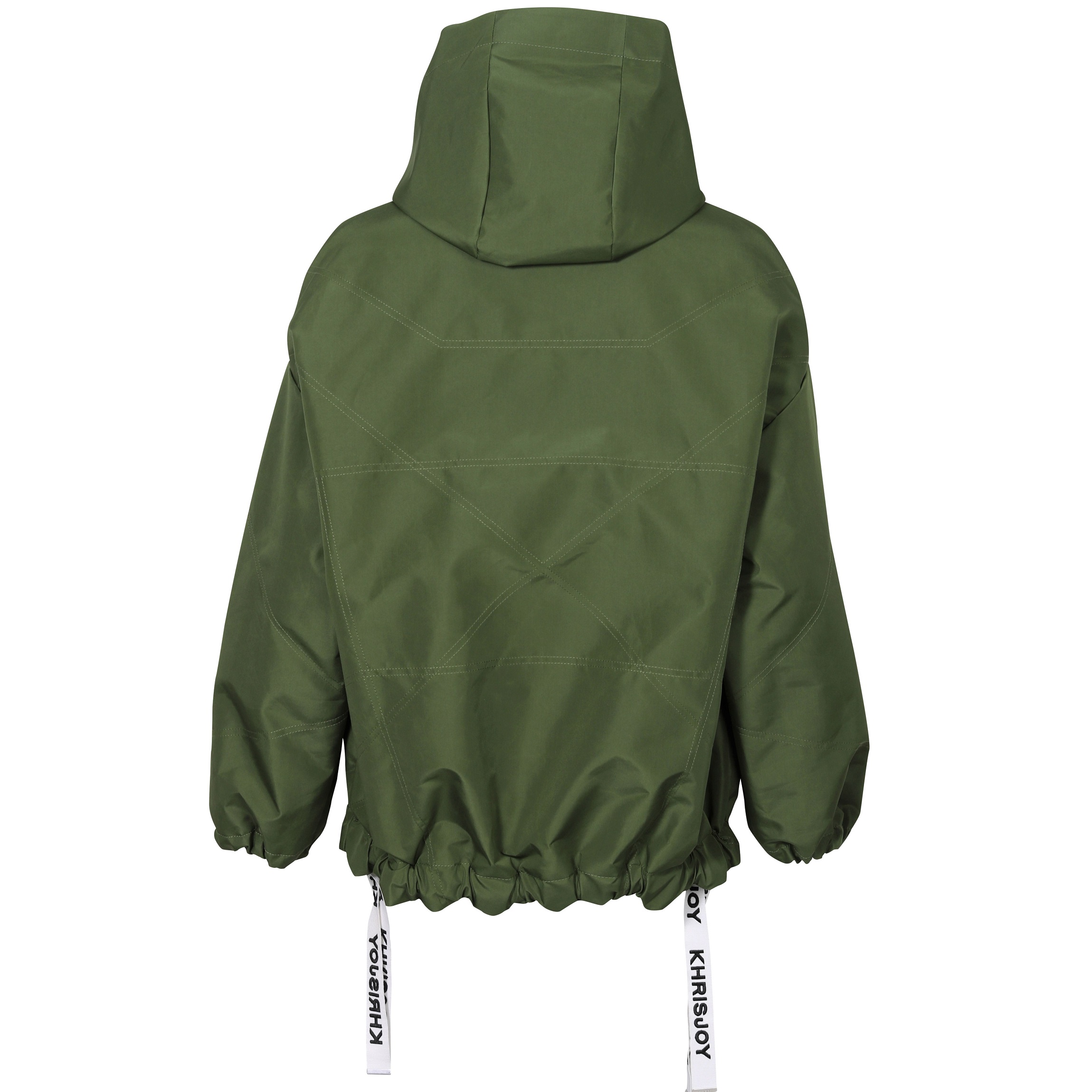 Khrisjoy Oversized Windbreaker Jacket in Olive Army S / 01