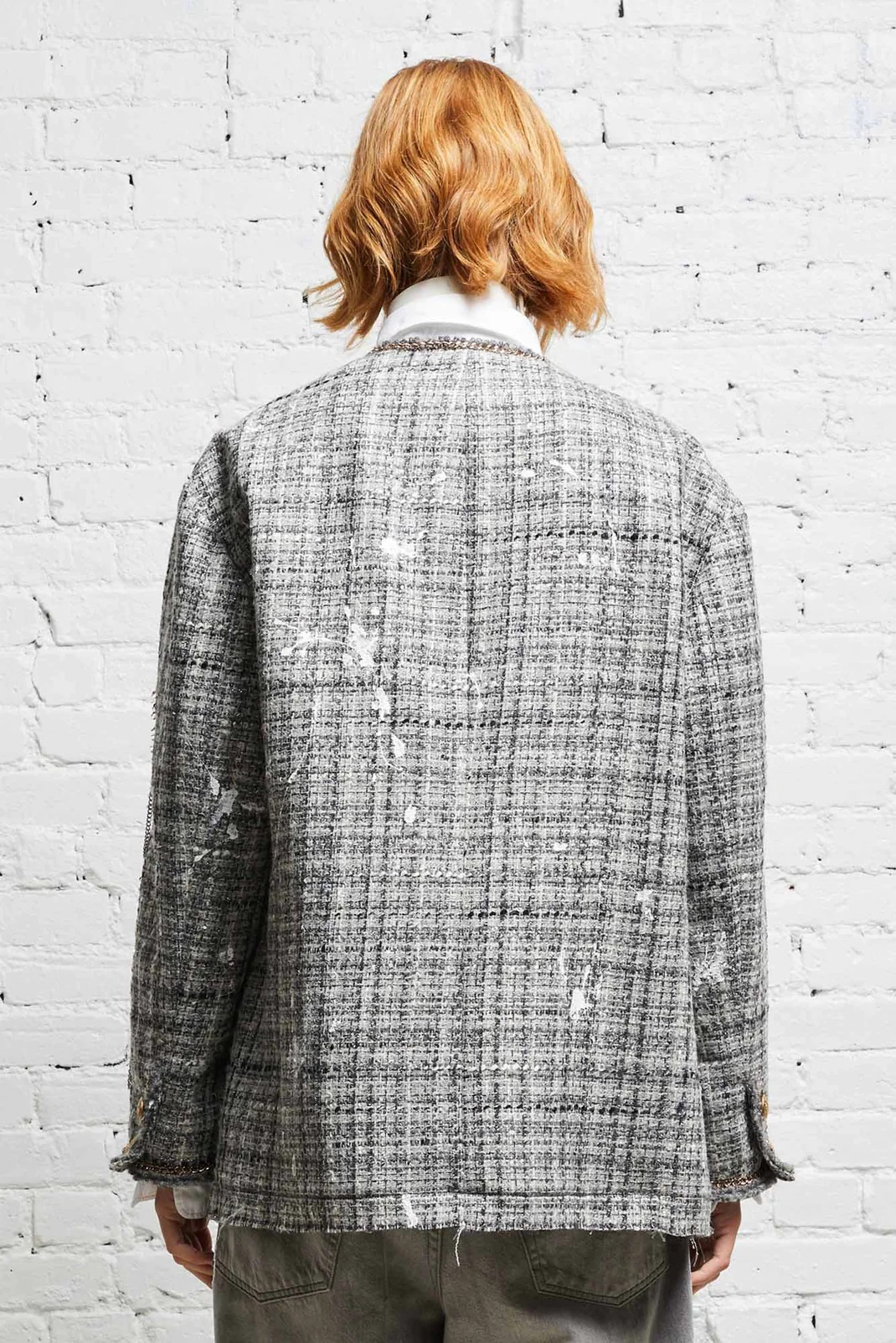 R13 Slouch Tweed Jacket Multicolor S