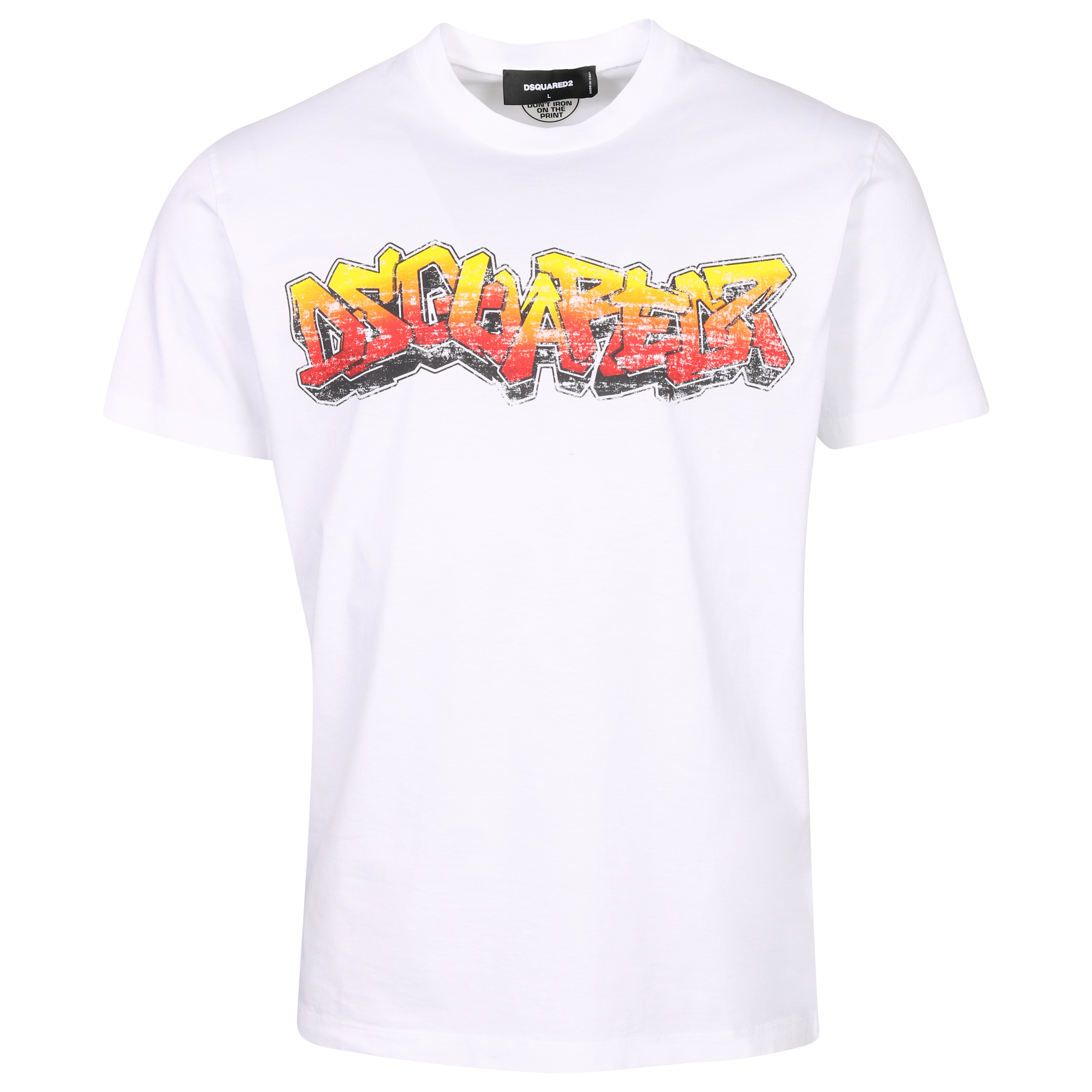 Men's Dsquared Wall Tag C. T-Shirt White