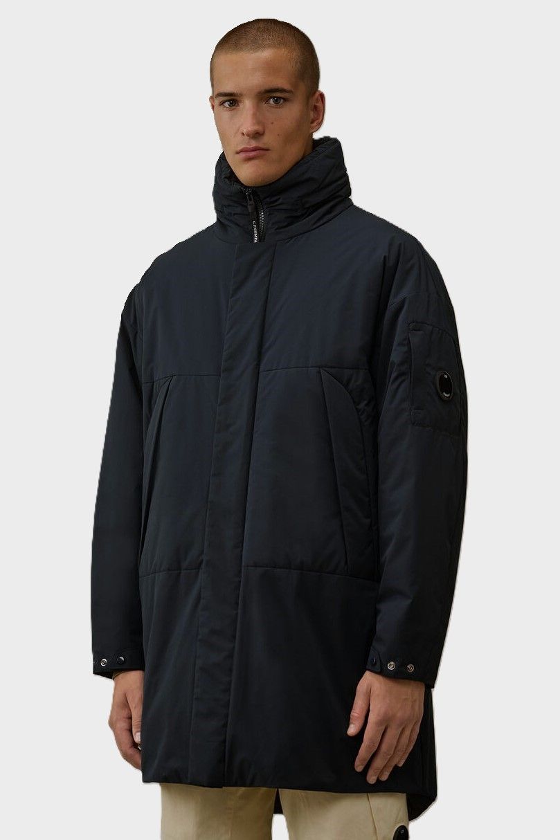 C.P. COMPANY Pro Tek Long Jacket in Total Eclipse